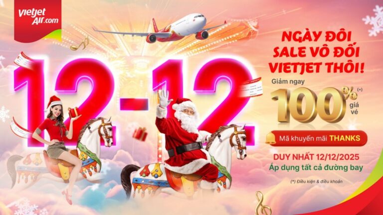 Vietjet 100% Year-End Promo Tickets Dec 12